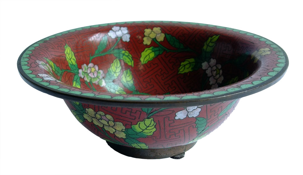 Accessories - Chinese Cloisonne Bowl Rust-colored - 7081 - Rubbish ...